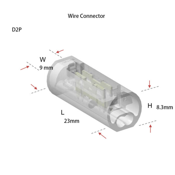 Low Voltage Wire Connectors 2 Pin, Quick Splice Joints 22-20 awg