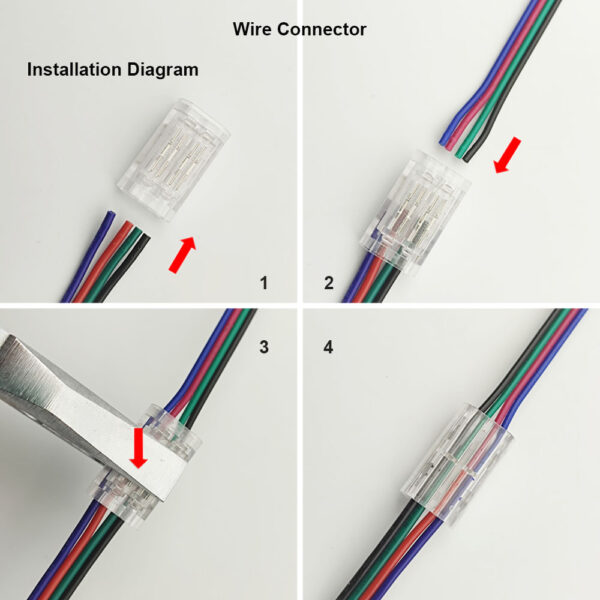 Low Voltage Wire Connectors 4 Pin, Quick Splice Joints 22-20 awg